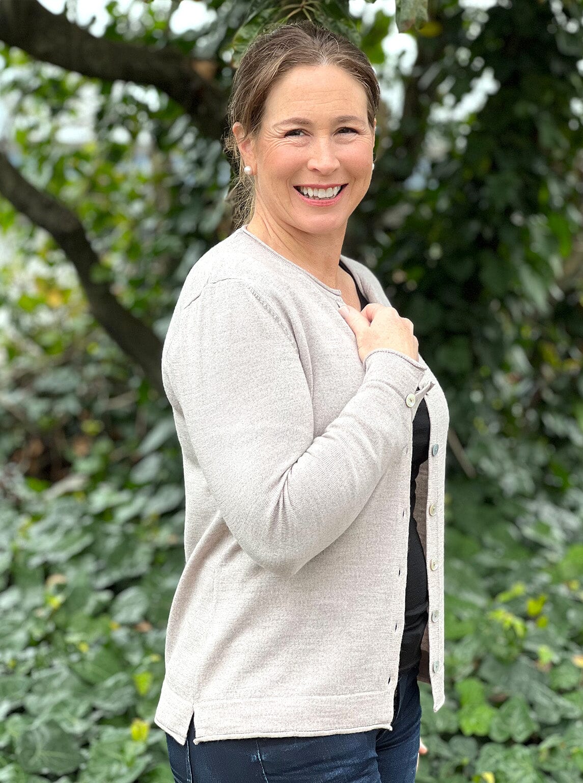 Merino Knitted Button Cardigan