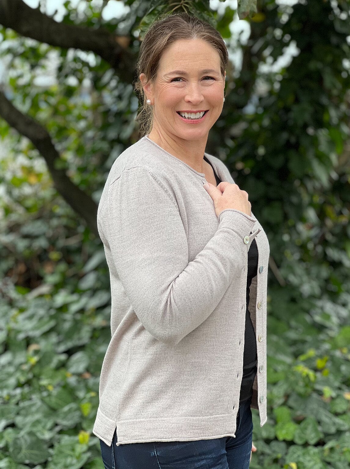 Merino Knitted Button Cardigan