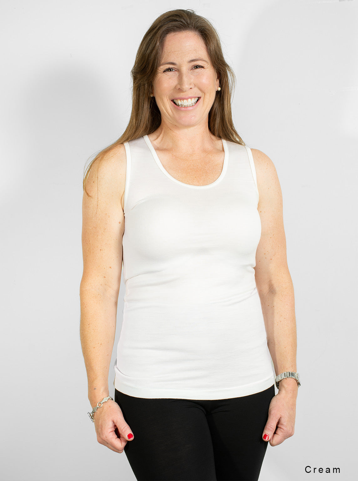 Women's 100% Merino Fitted Singlet