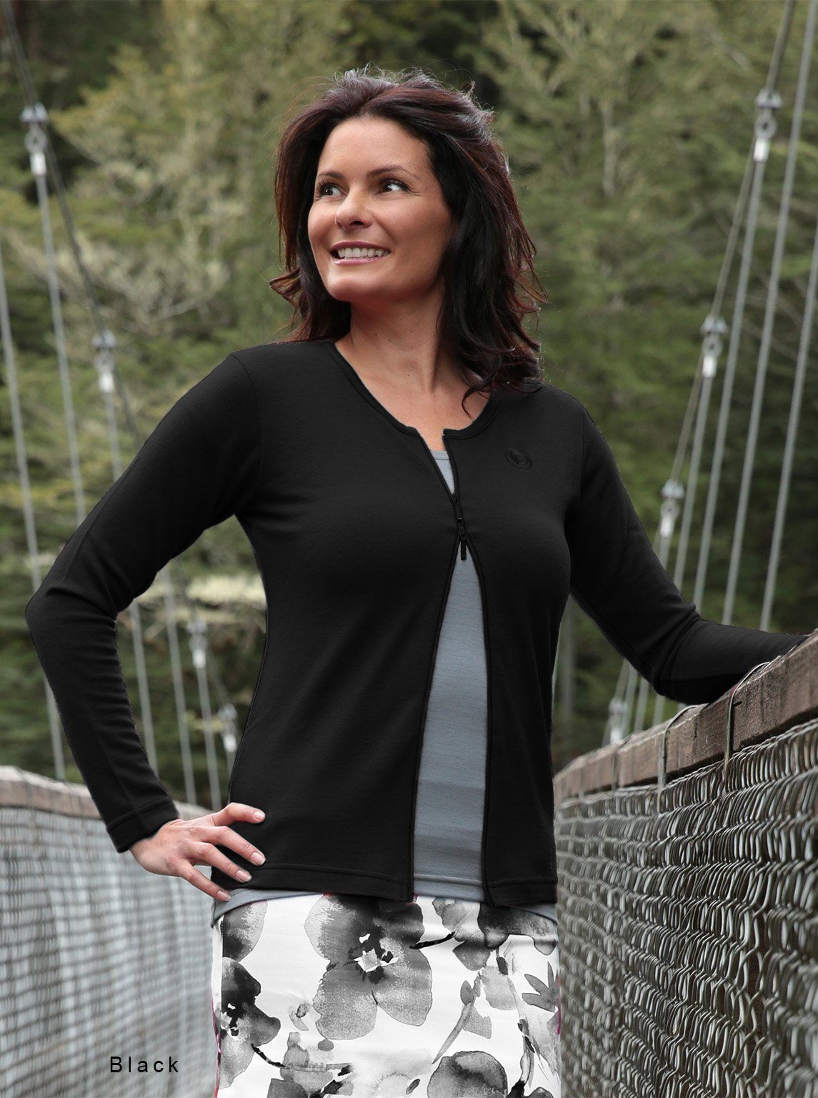 Women's Merino Fitted Zip Cardigan