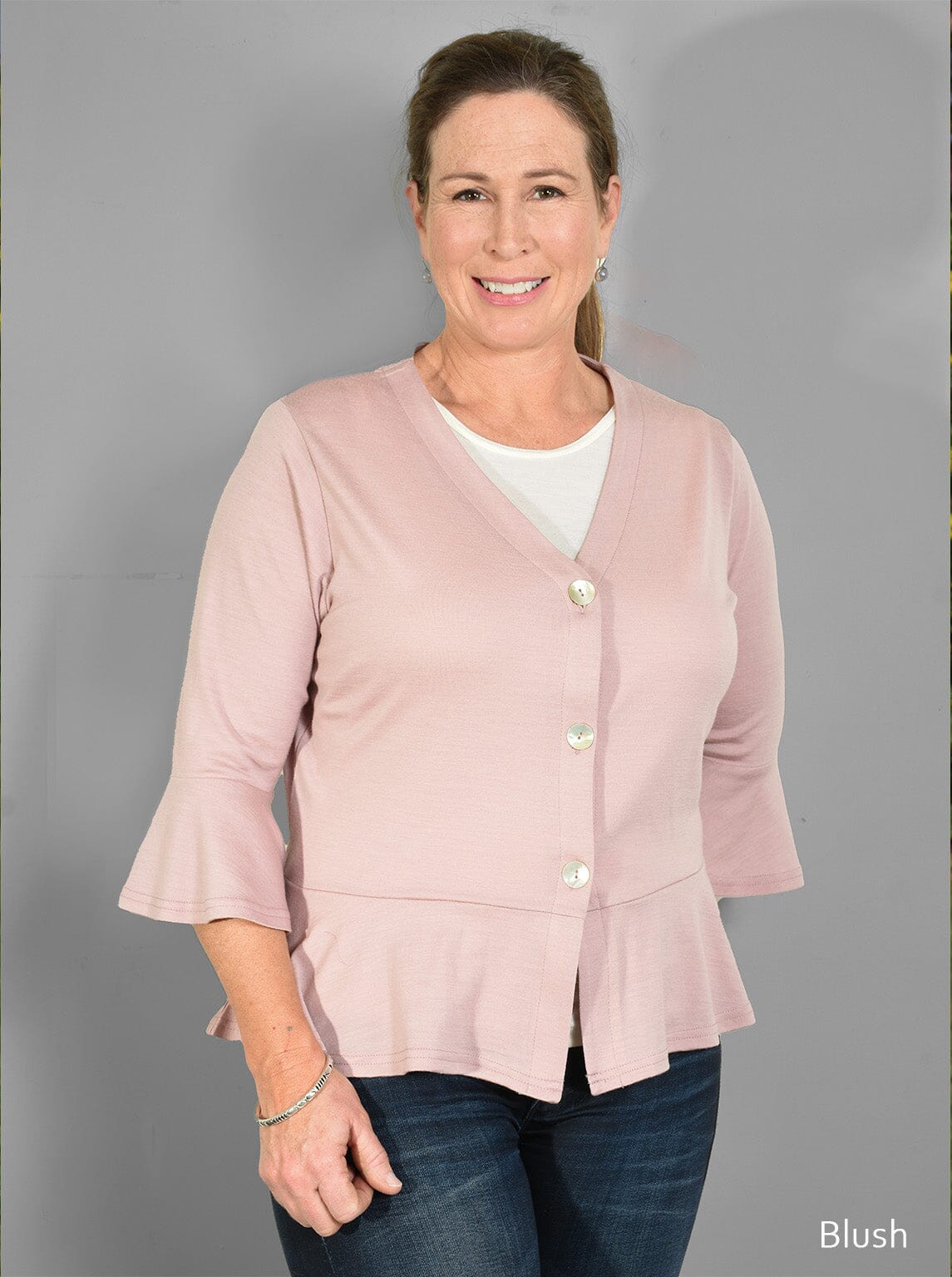 Merino Floaty V Neck Crop Cardigan