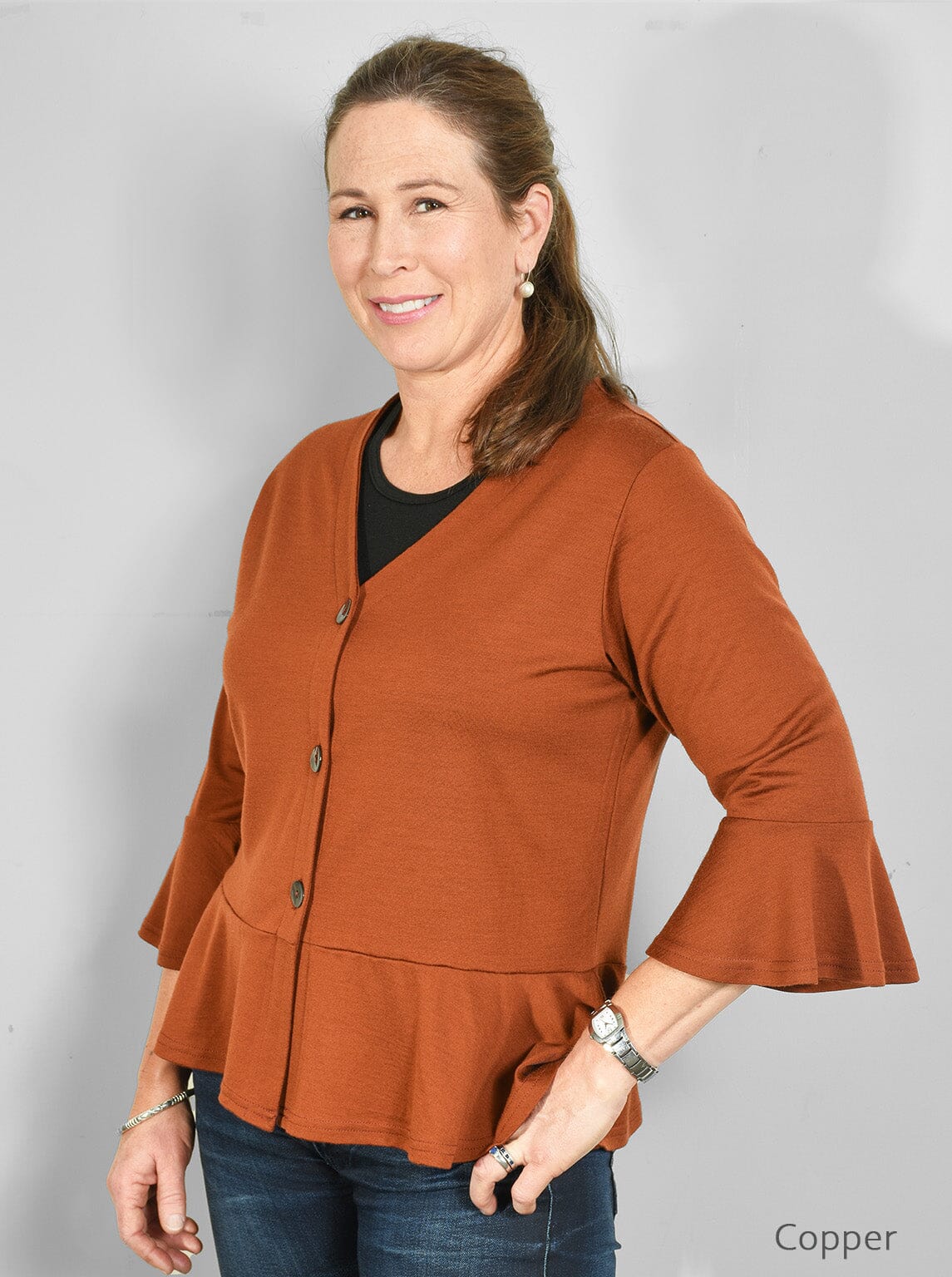 Merino Floaty V Neck Crop Cardigan