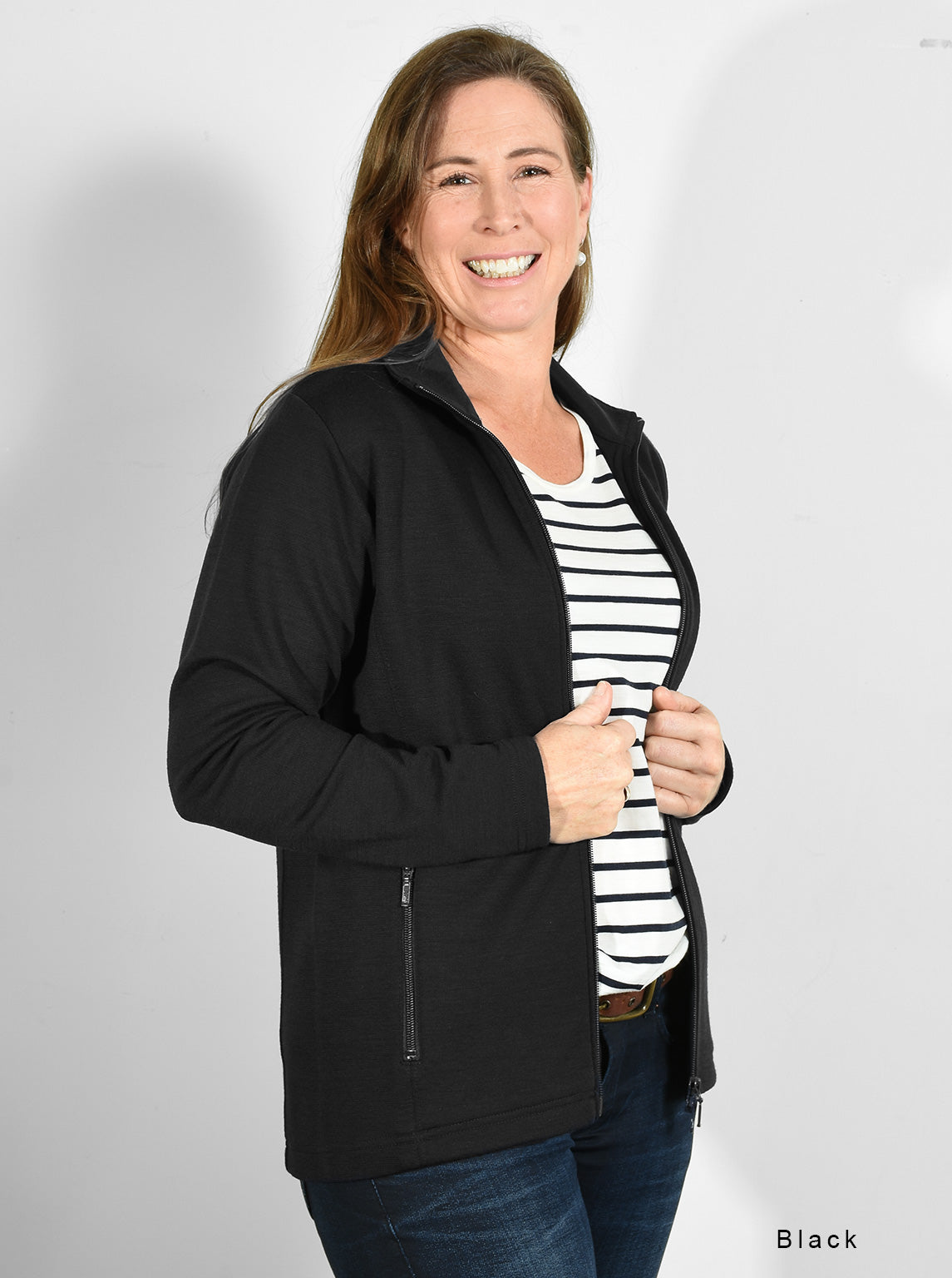 Merino Zip Outermost Jacket with Zip Pockets